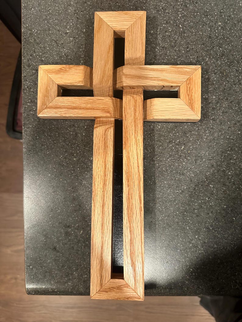 Hand Crafted Wood Cross - Natural Grain Wall Decor - Etsy