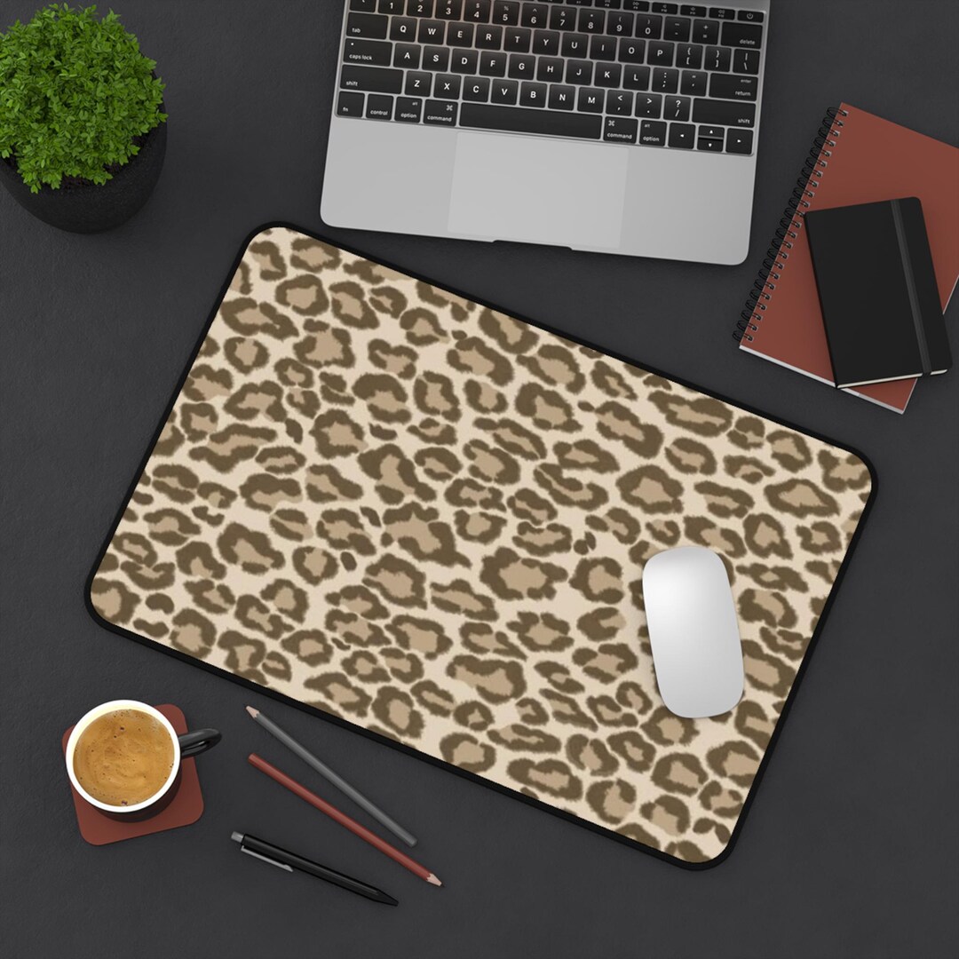 Stylish Leopard Print Desk Mat | Home Office Decor, Cat Lover Gift ...