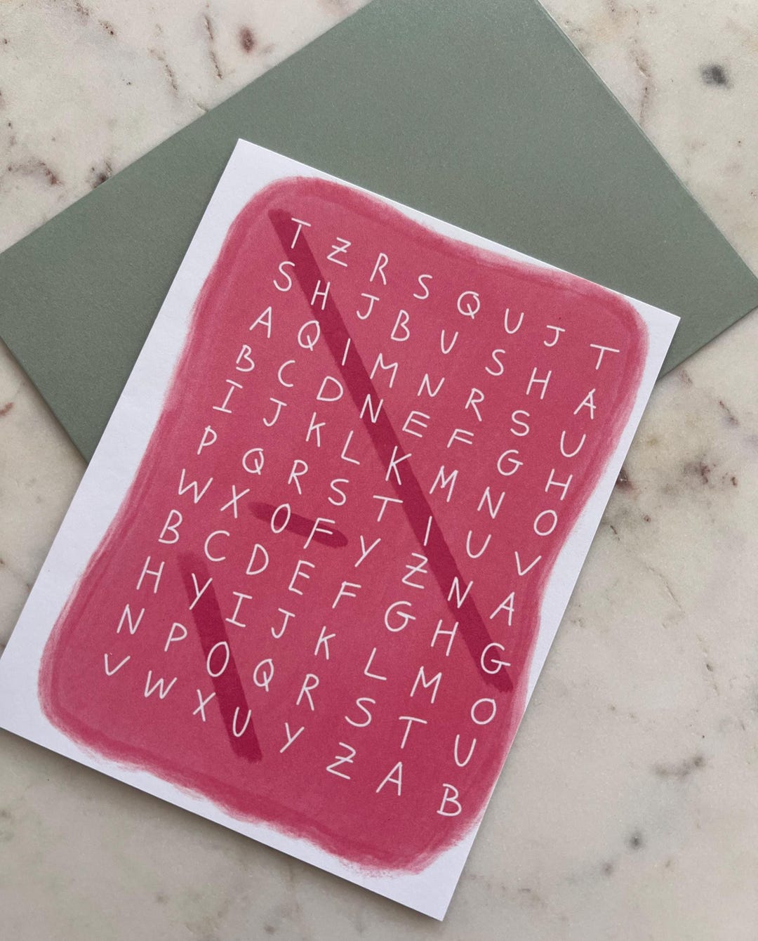 Thinking of You Word Search Card: Unique Puzzle Greeting Card - Etsy