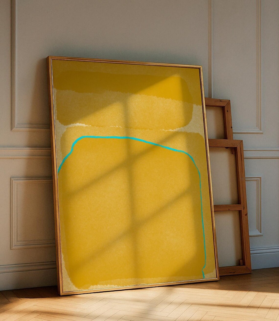 Yellow Scandinavian Statemente Piece Midcentury Modernism Poster ...