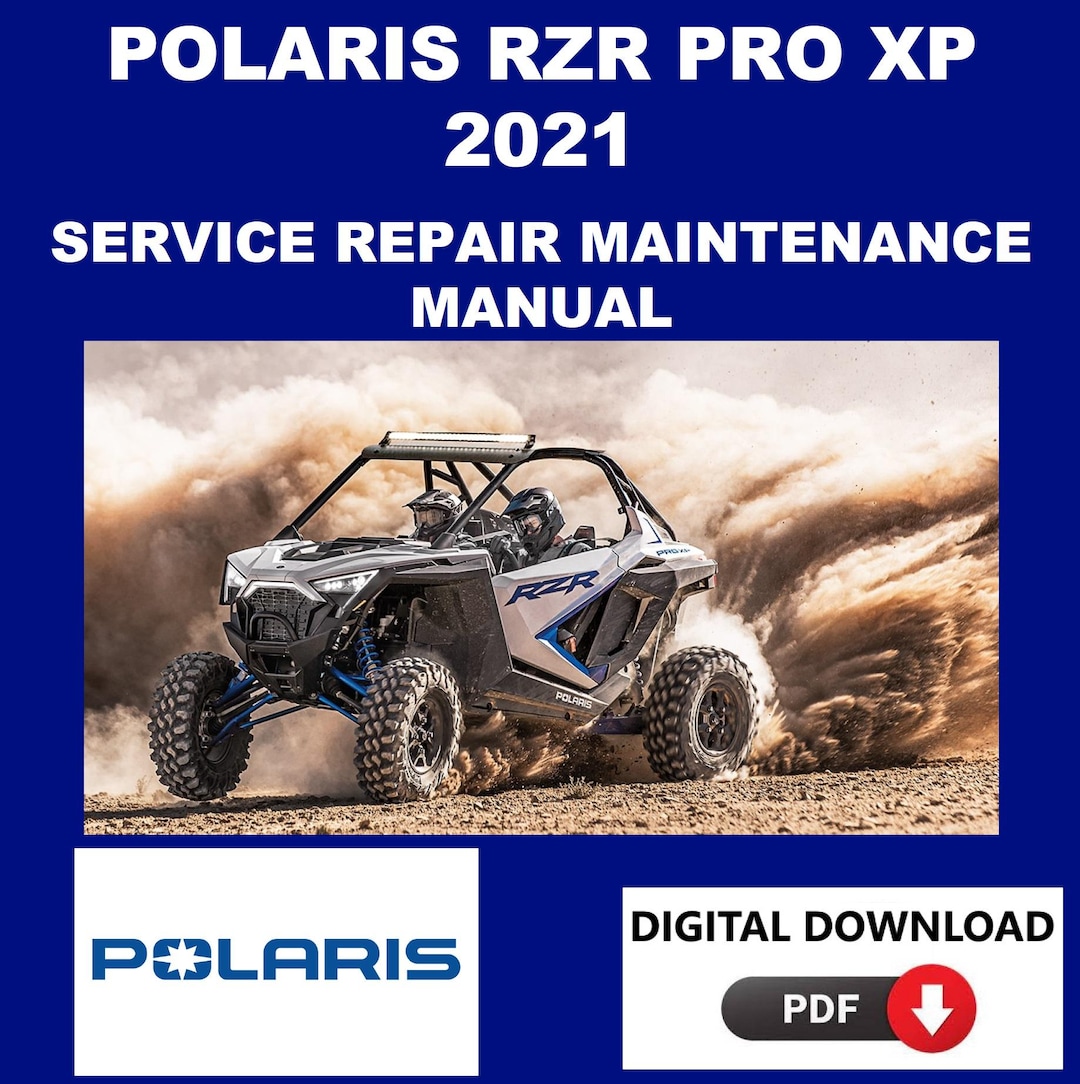 Polaris 2021 RZR Pro XP Service Manual Maintenance Repair - Etsy