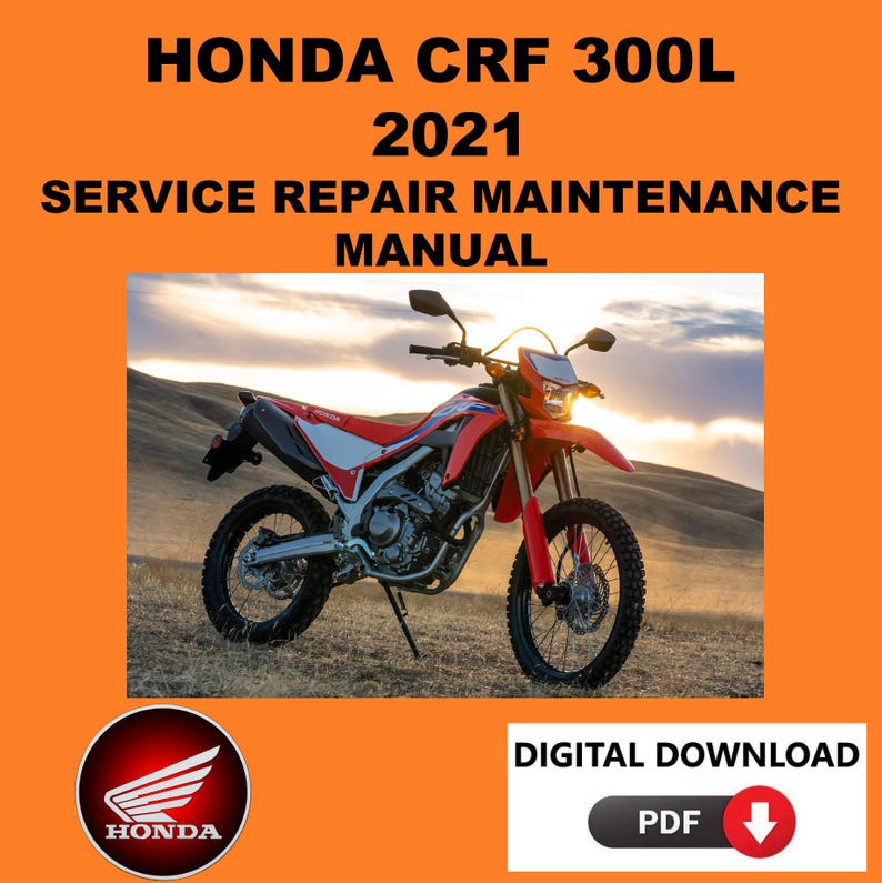 Honda 2021 CRF300L Service Manual Maintenance Repair - Etsy