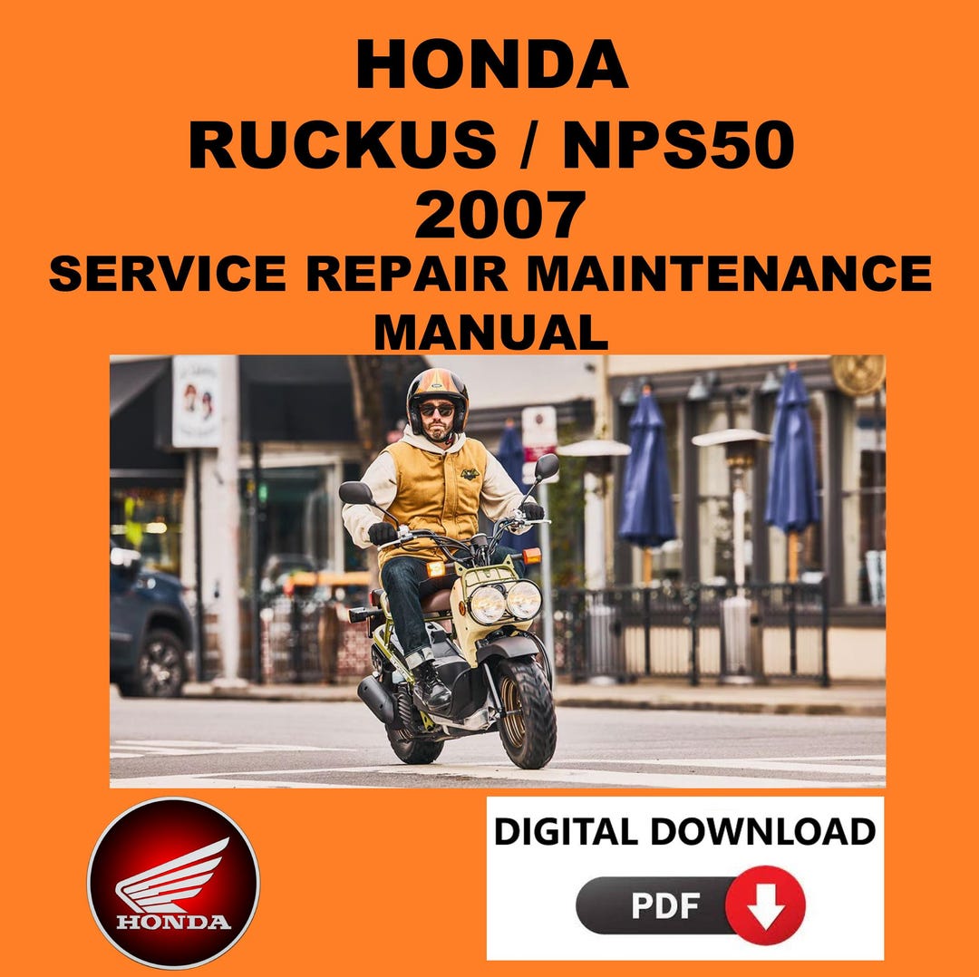 Honda 2007 Ruckus NPS50 Service Manual Maintenance Repair - Etsy