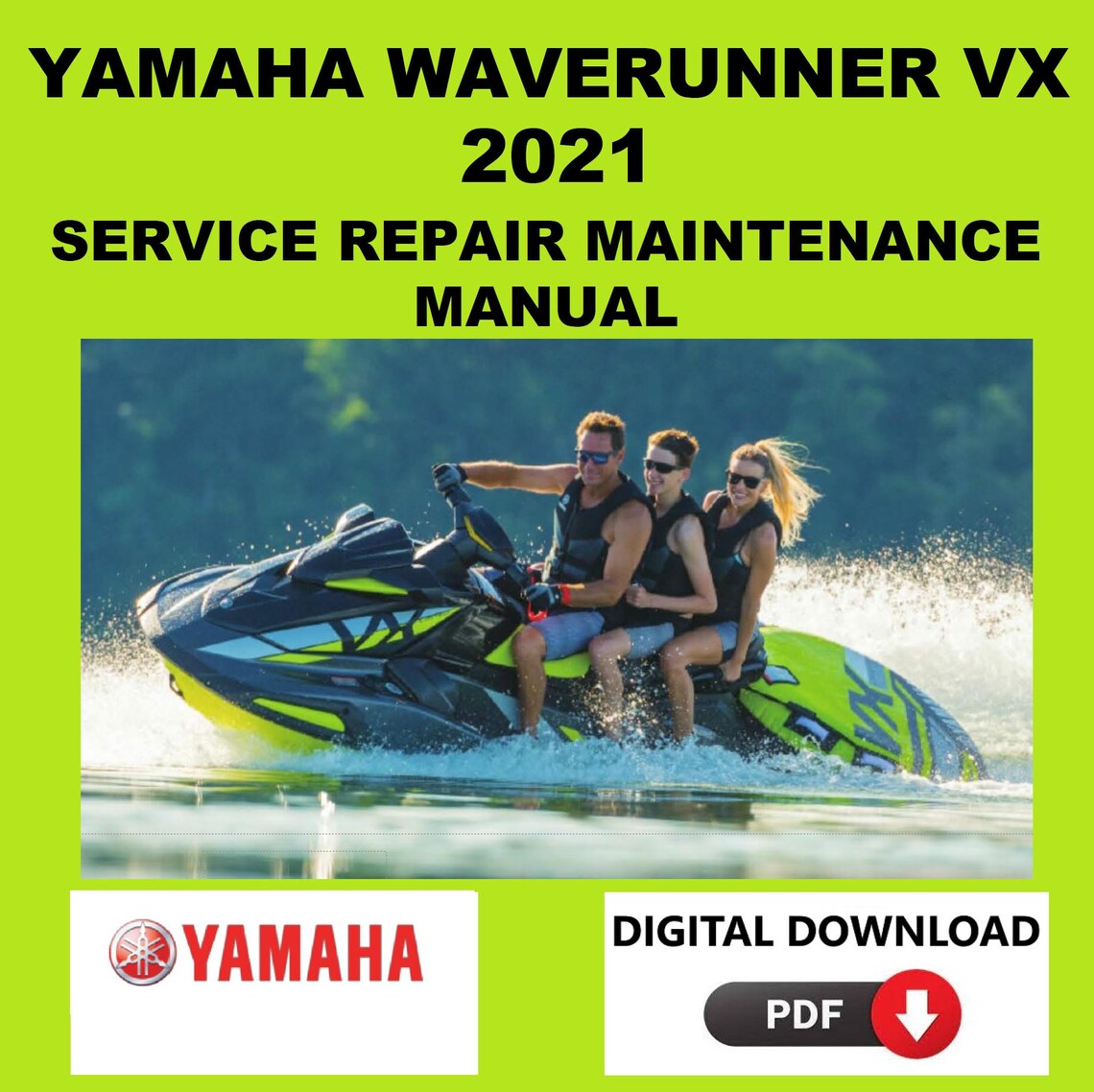 Yamaha 2021 Waverunner VX Series Service Manual Maintenance Repair - Etsy