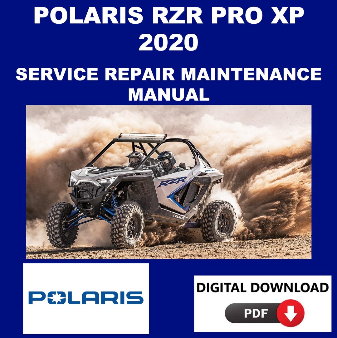 Polaris 2020 RZR Pro XP Service Manual Maintenance Repair - Etsy
