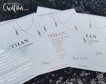 Foil Press Wedding Invitation - Etsy