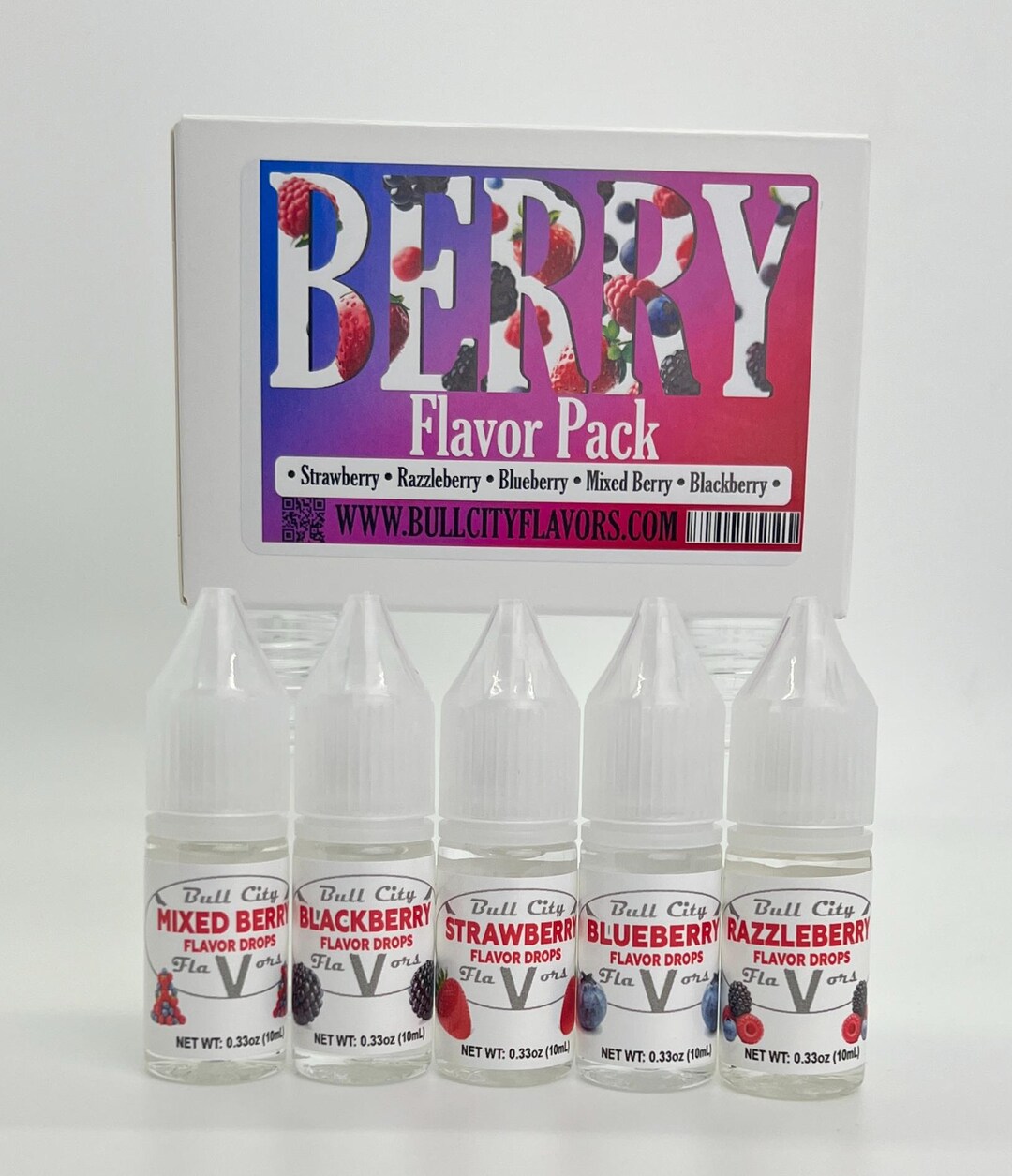 Berry Flavor Pack - (5) 10ml Drip Bottles for Candy, Baking, Beverages ...