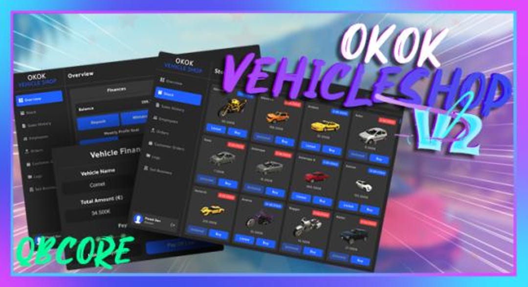 Fivem Script – Okokvehicleshopv2 [ESX] – Original Transferência CFX ...