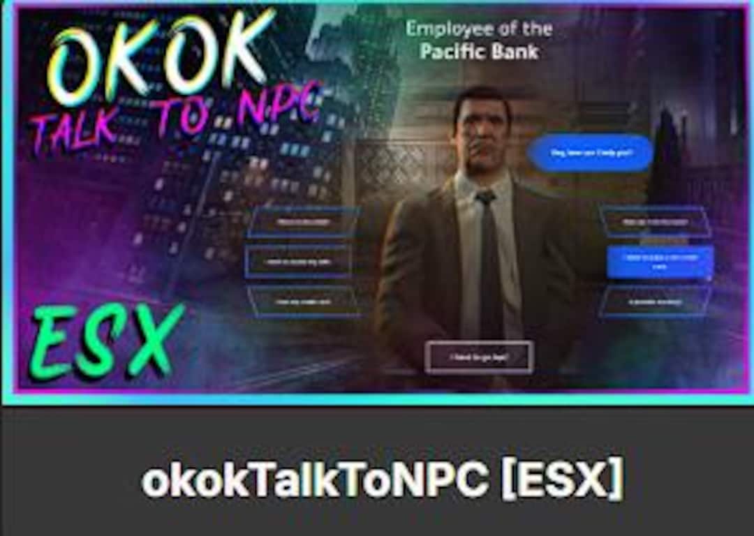 Script Okoktalktonpc [ESX] Fivem - Etsy