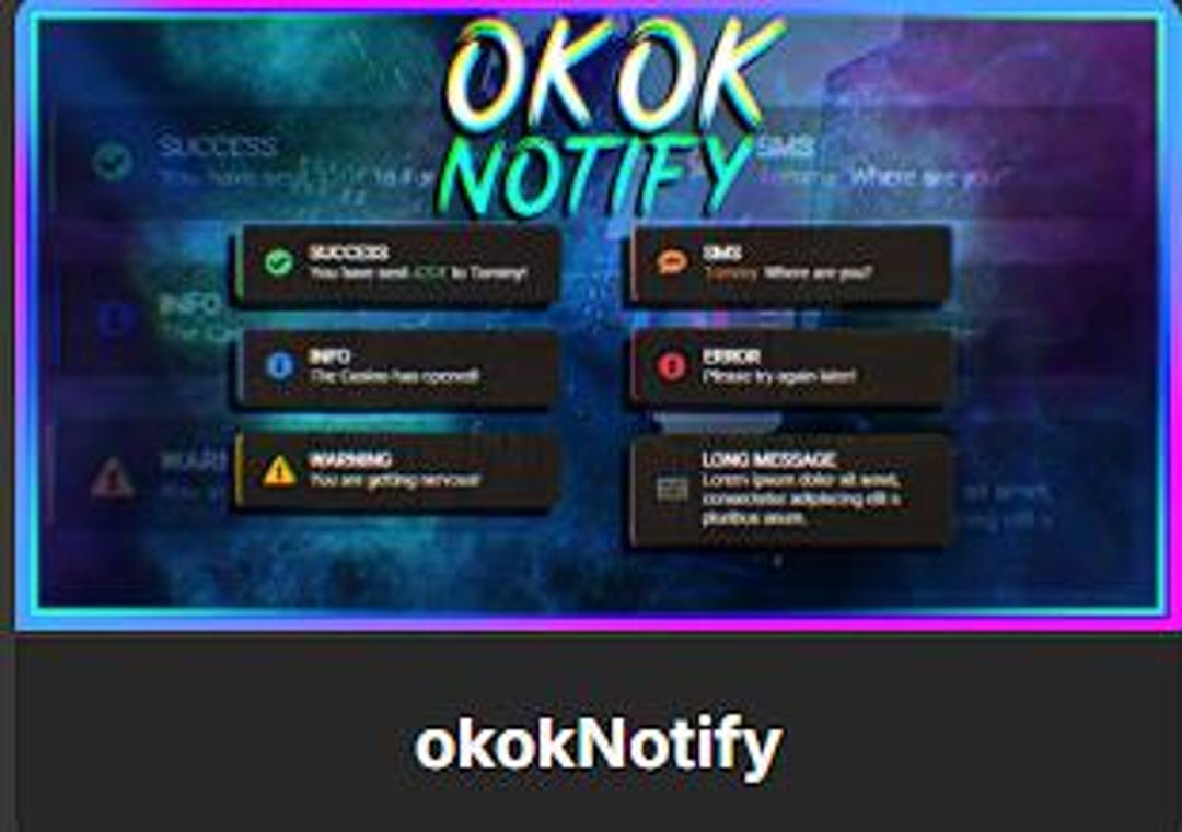 Scritp Okok Notify Fivem - Etsy