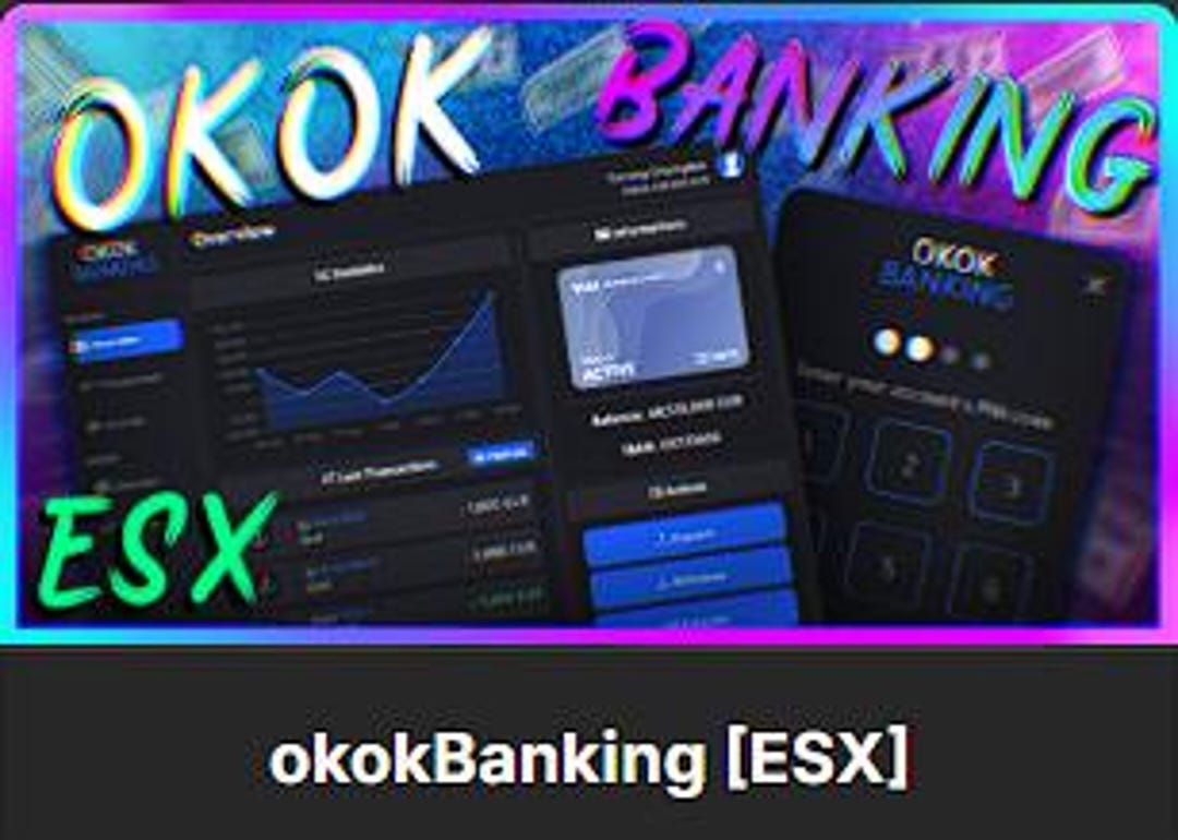 Script Okok Banking | Fivem - Etsy
