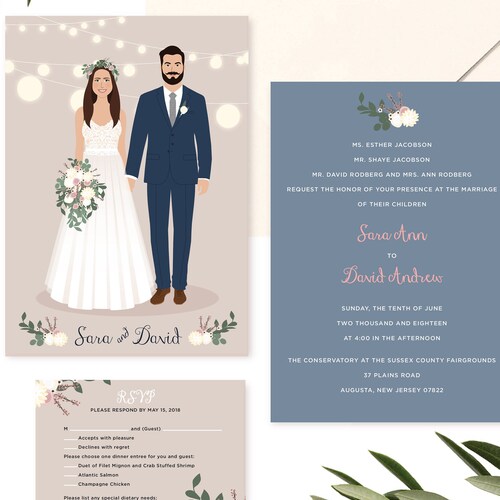 Custom Wedding Map With 2 Venues Custom Wedding Invitation - Etsy