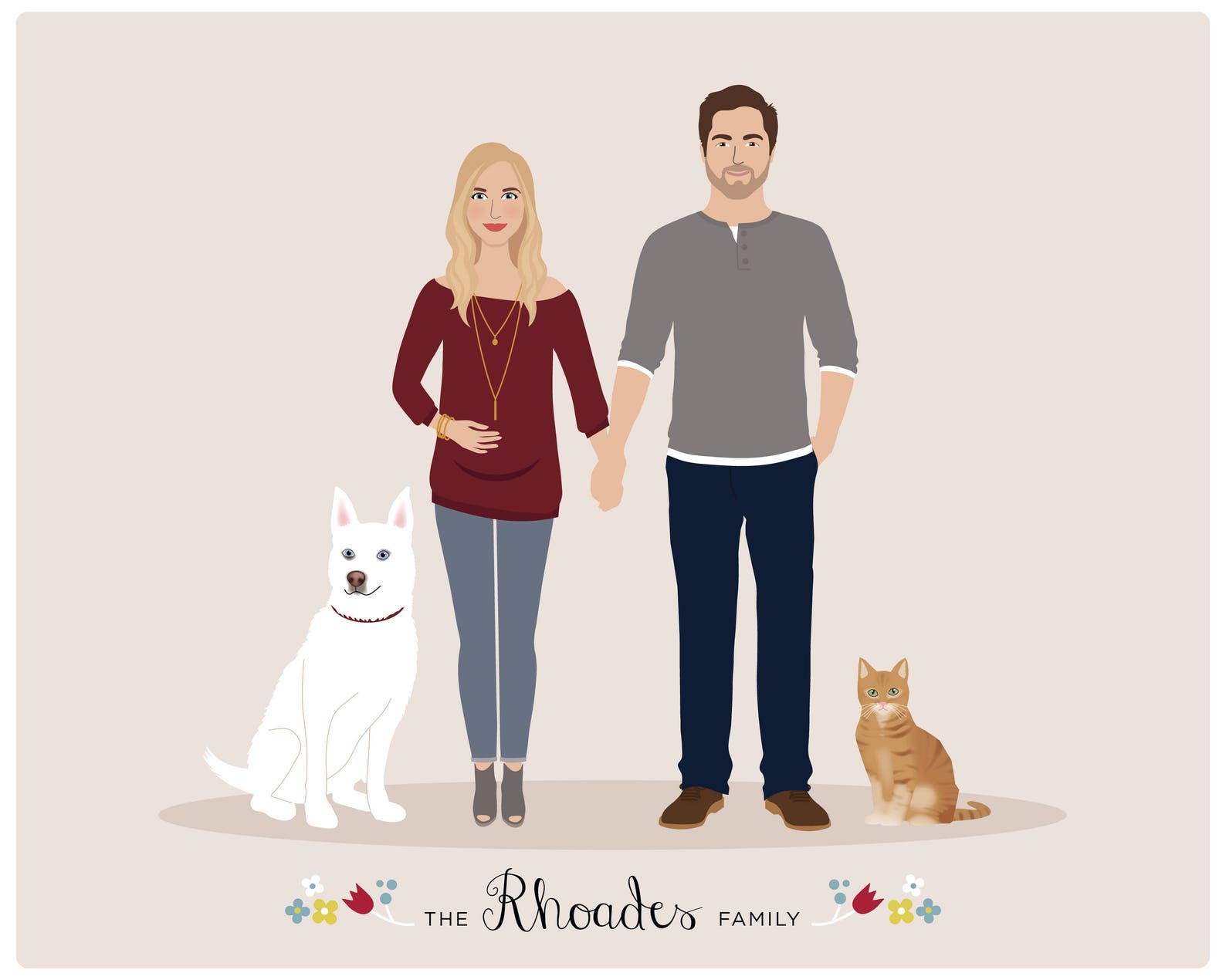 Custom Family Portrait Additional Person - Etsy