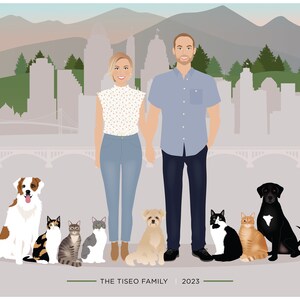 Family Portrait Illustration, Paper Portrait, Fathers Day Mothers Day ...