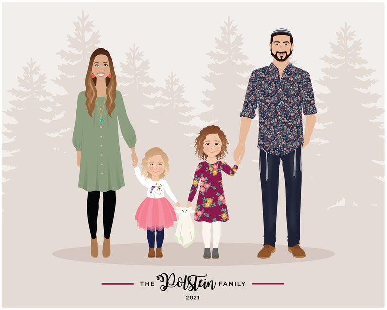 Family Portrait Drawing | Etsy