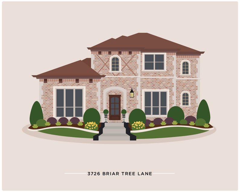 Home illustration /house drawing | Etsy