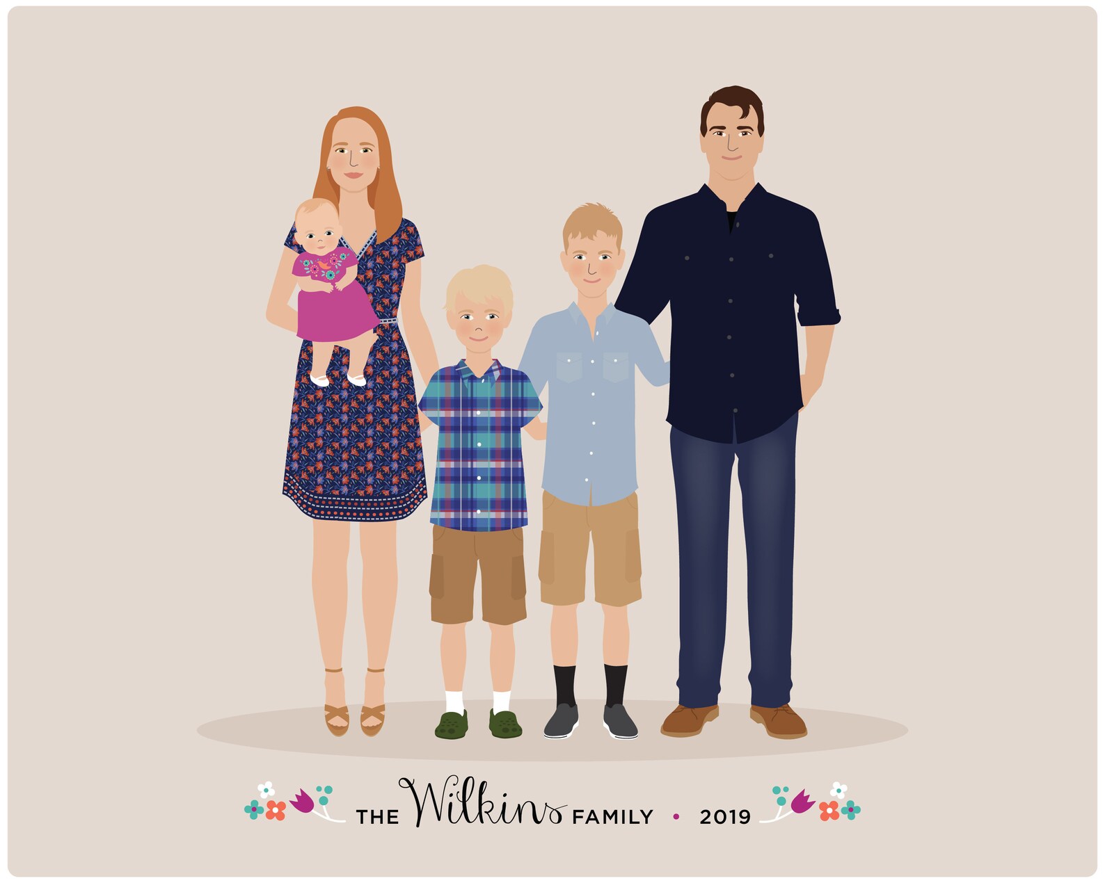 Custom Family Portrait Add Person - Etsy