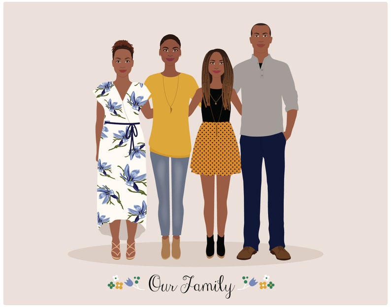 Custom Portrait Additional Person Add on Person | Etsy