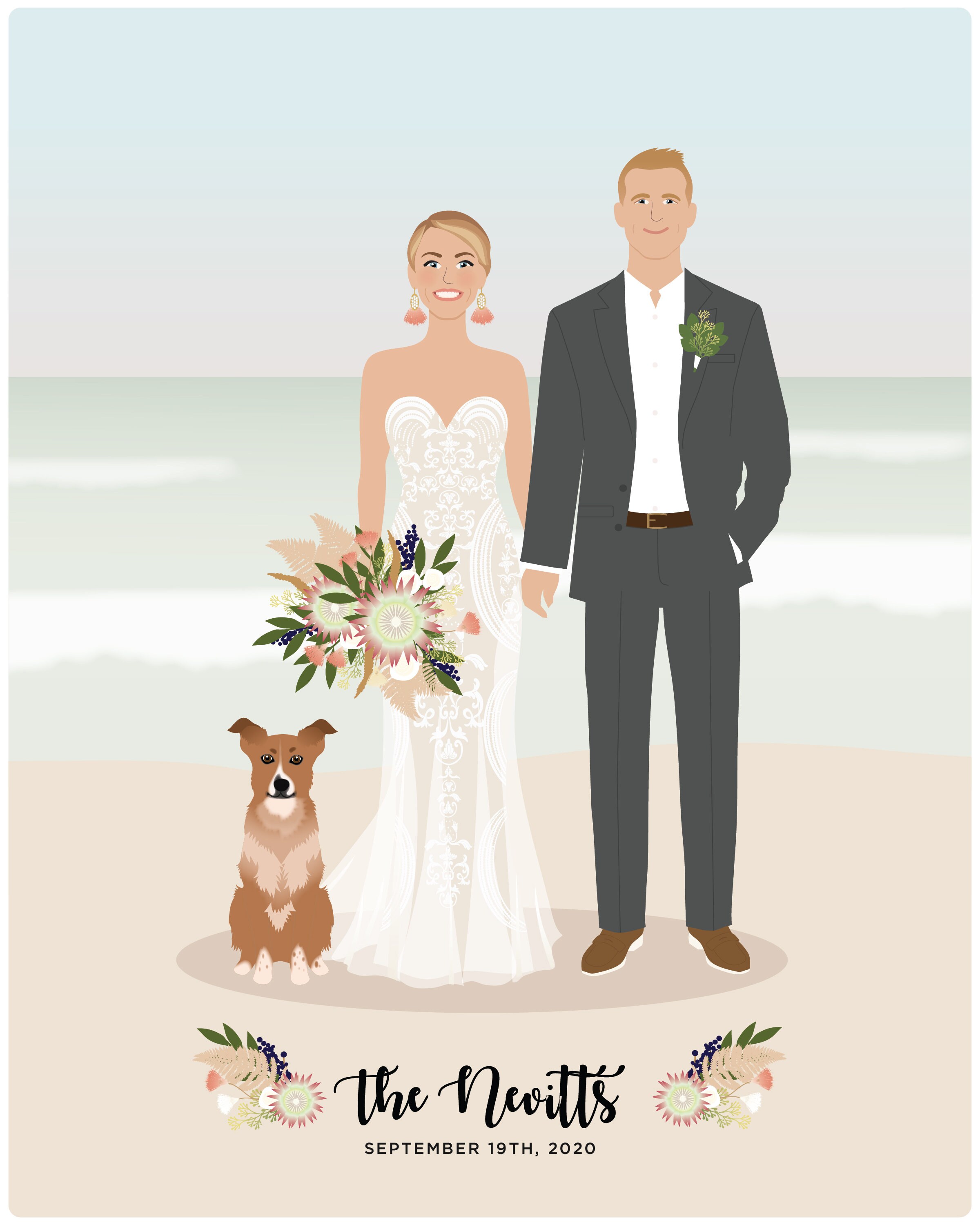 Custom Couple Portrait Wedding Portrait Wedding Anniversary | Etsy