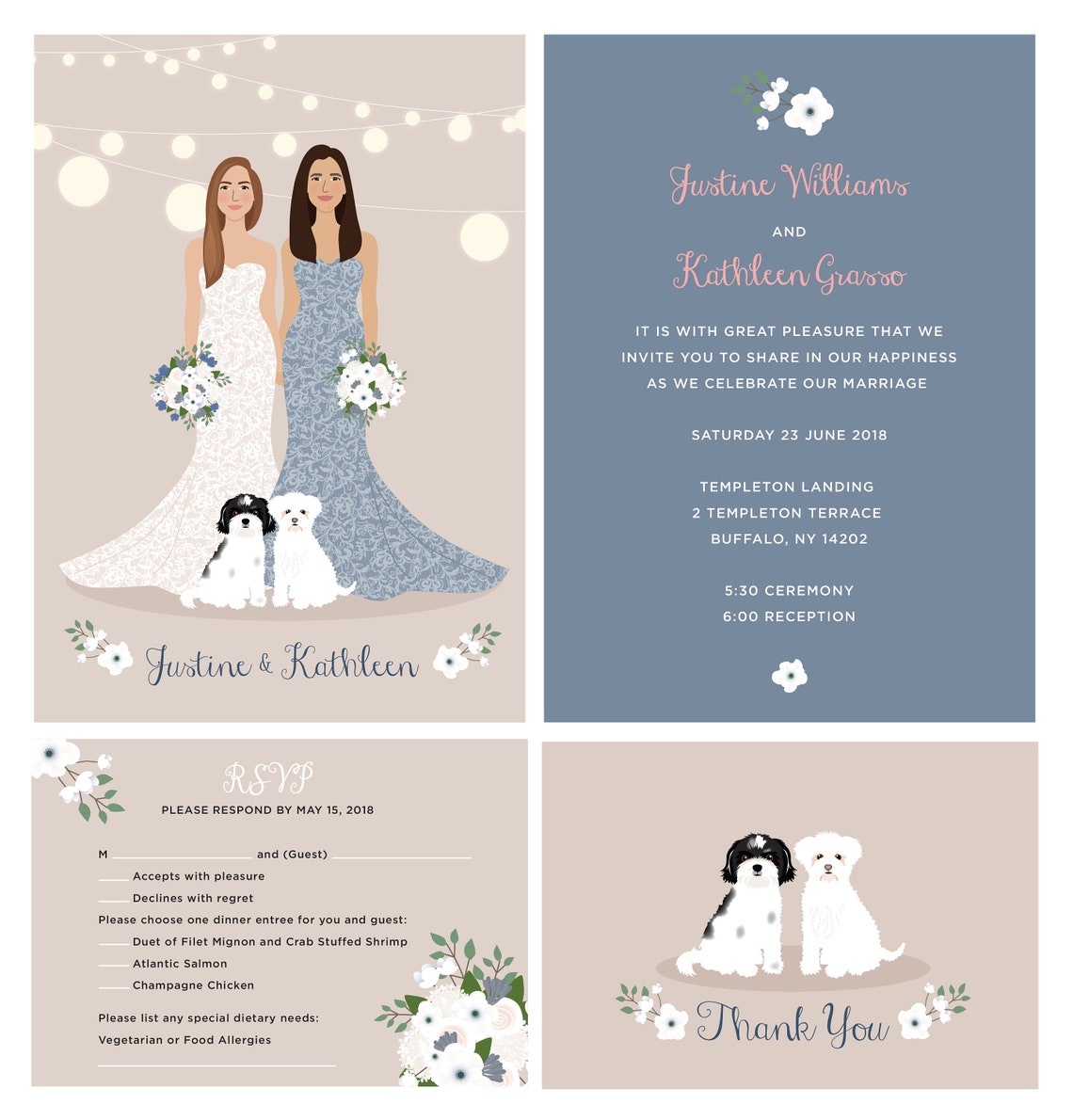 Custom Portrait Wedding Invitation - Etsy