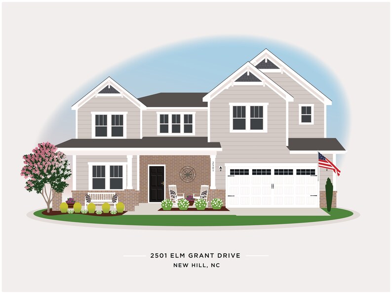 Custom House Portrait Housewarming Gift New Home Drawing - Etsy