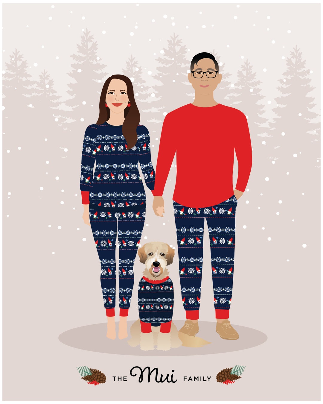 Custom Family Illustration, Add on Person - Etsy