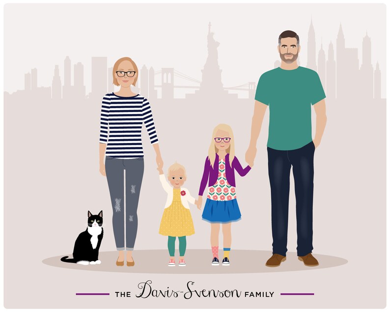 Family Portrait Add on Person - Etsy