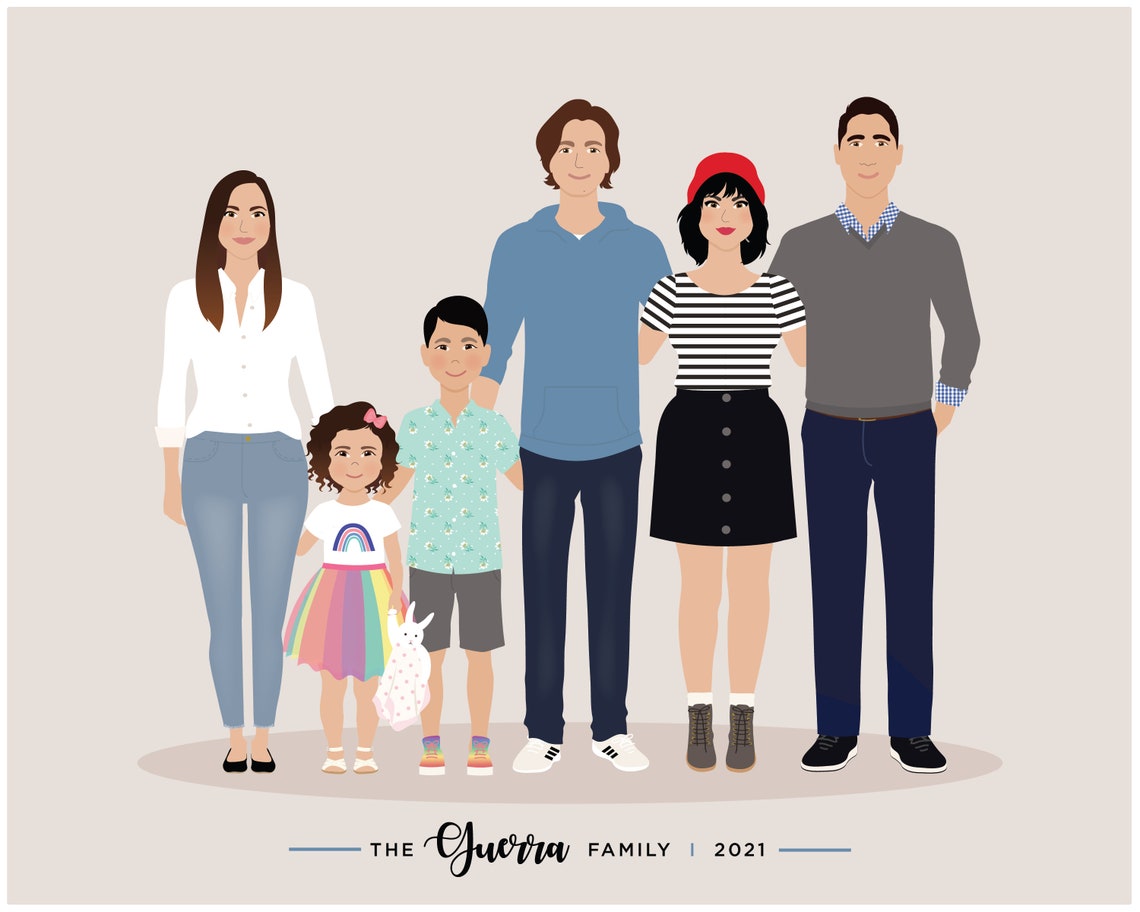 Custom Family Portrait - Etsy