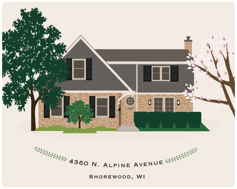 Custom House Portrait / Housewarming Gift / New Home Portrait - Etsy