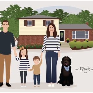 Custom Family Portrait, Handmade Drawing of Family - Etsy