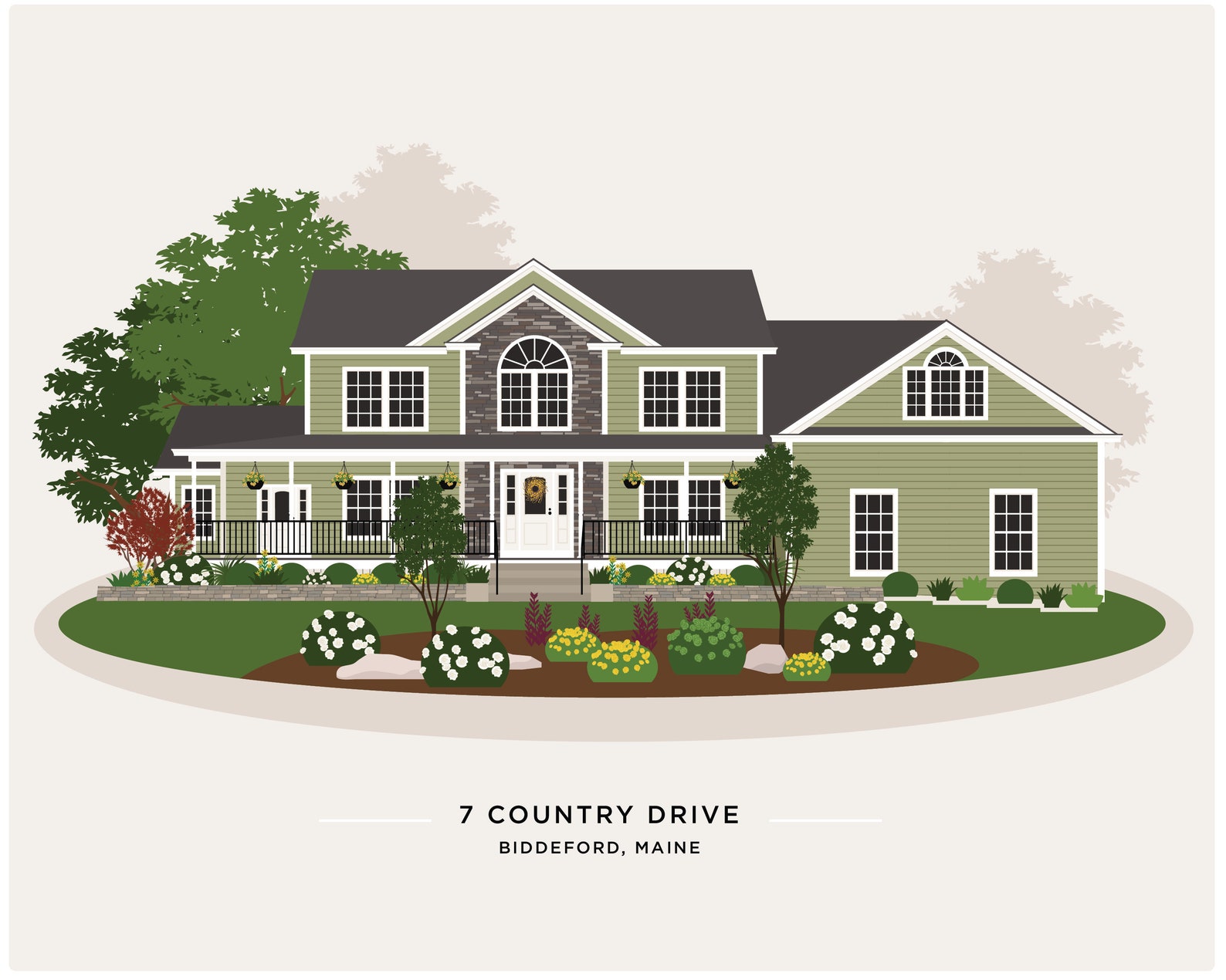 Home illustration /house drawing | Etsy