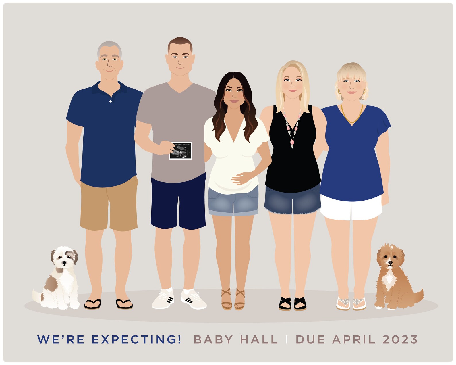 Custom Portrait, Family Drawing, Add on Person - Etsy
