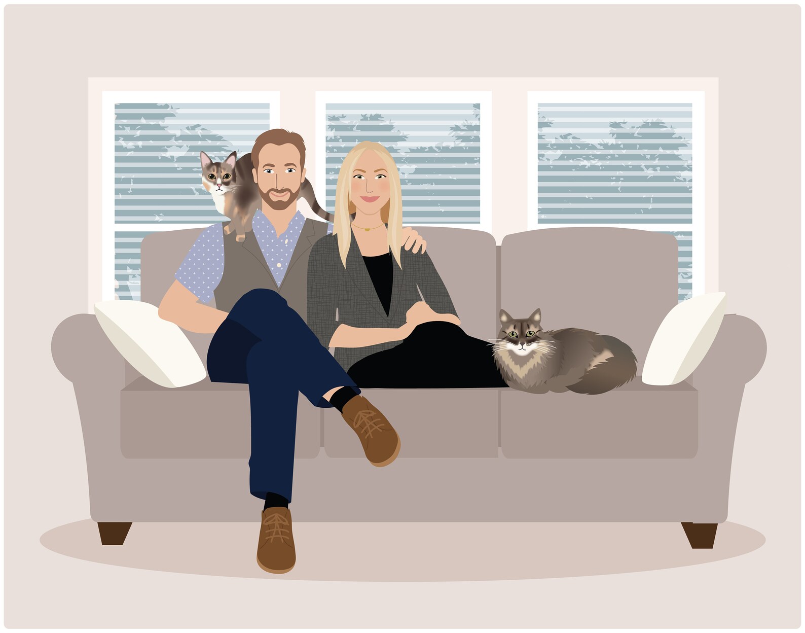 Custom Portrait Additional Person Add on Person | Etsy