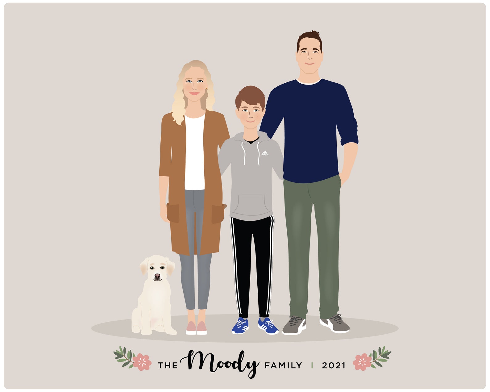 Custom Family Portrait, Personalized Family Art - Etsy