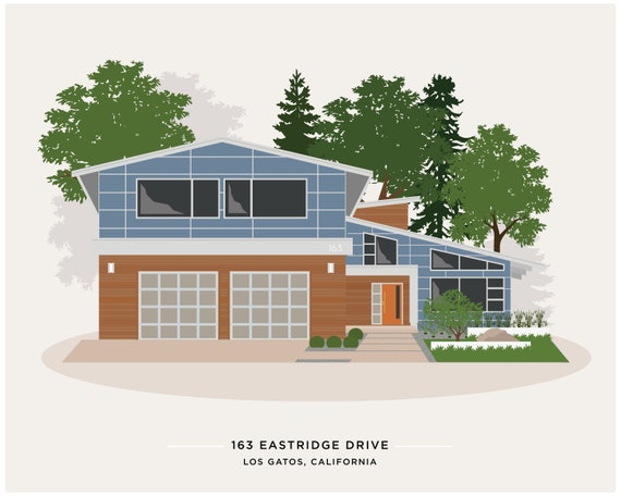 Custom House Portrait / Housewarming Gift / New Home Portrait - Etsy