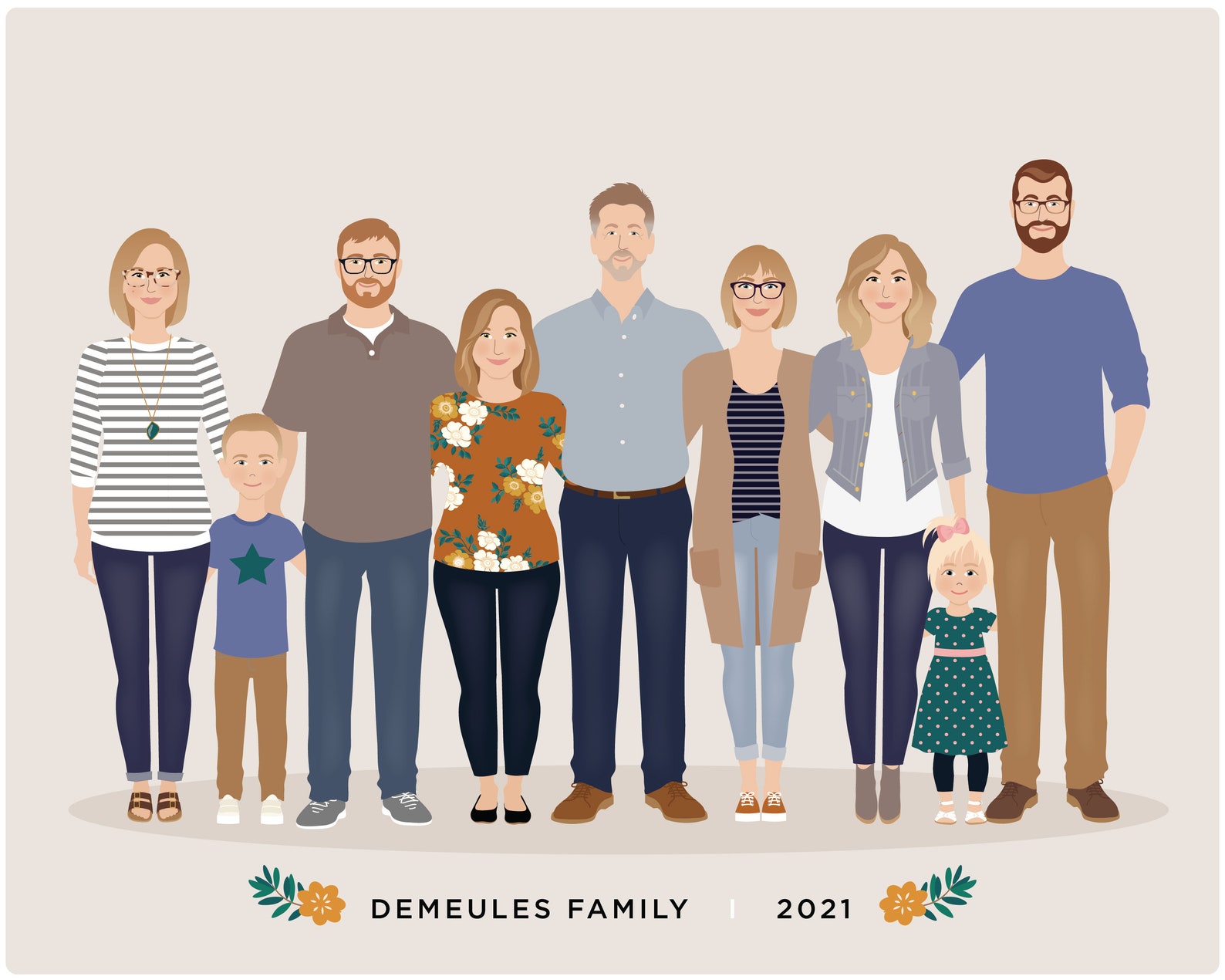 Custom Family Portrait - Etsy