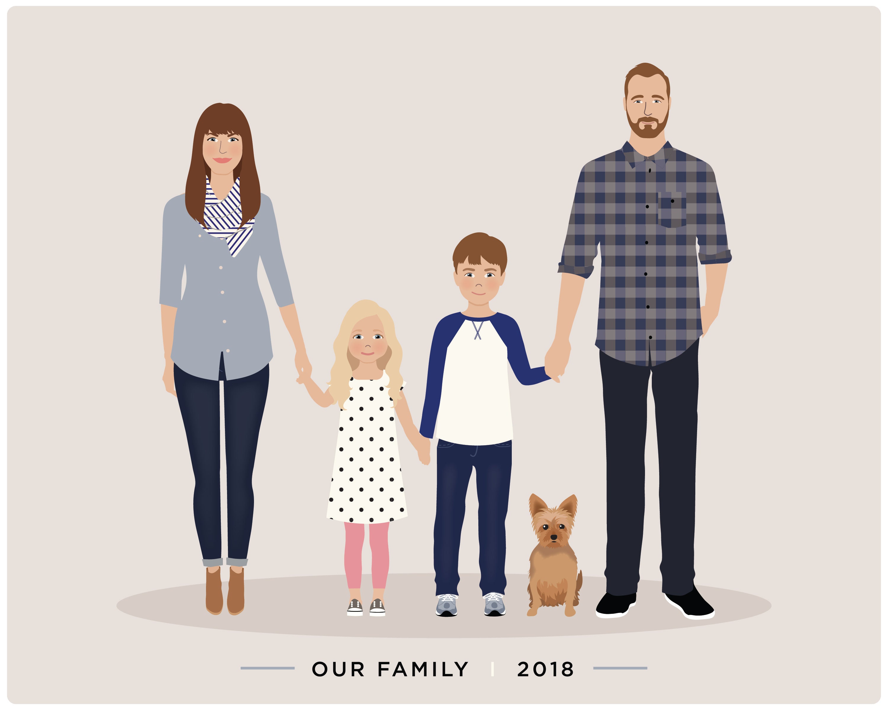 Custom Family Portrait, Personalized Portrait - Etsy