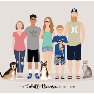 Custom Portrait Additional Person Add on Person | Etsy