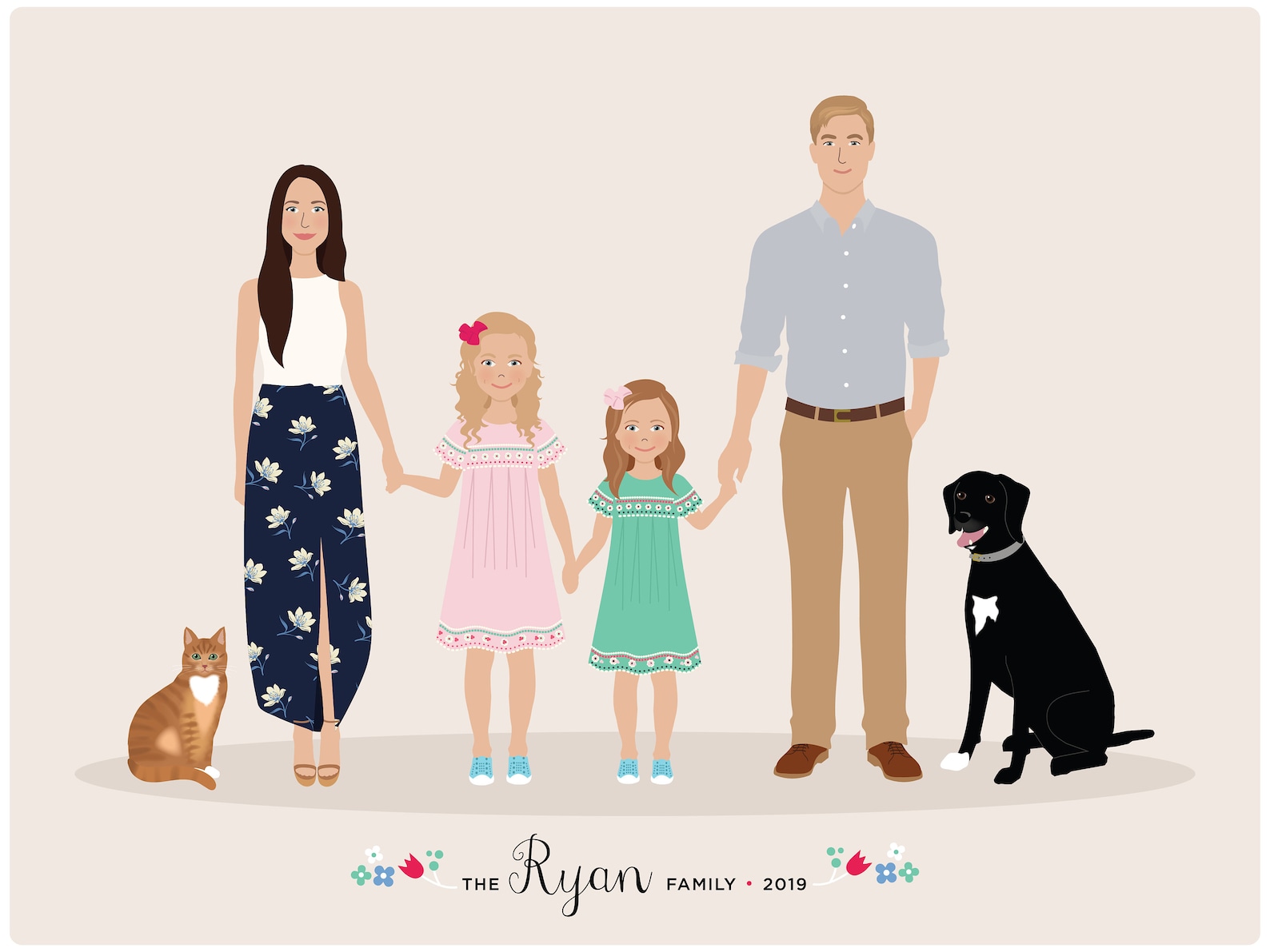 Custom Family Portrait Drawing | Etsy
