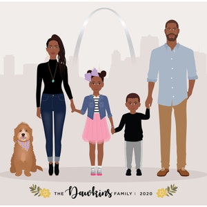 Custom Hand Drawn Family Portrait - Etsy