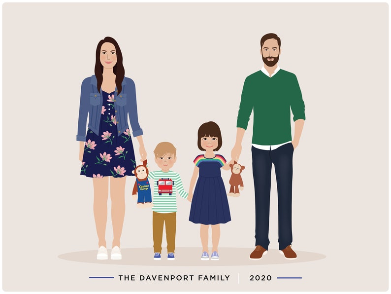 Custom Portrait Additional Person - Etsy