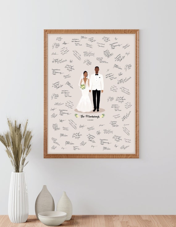 Wedding guest sign in poster | Beachweddingtips.com