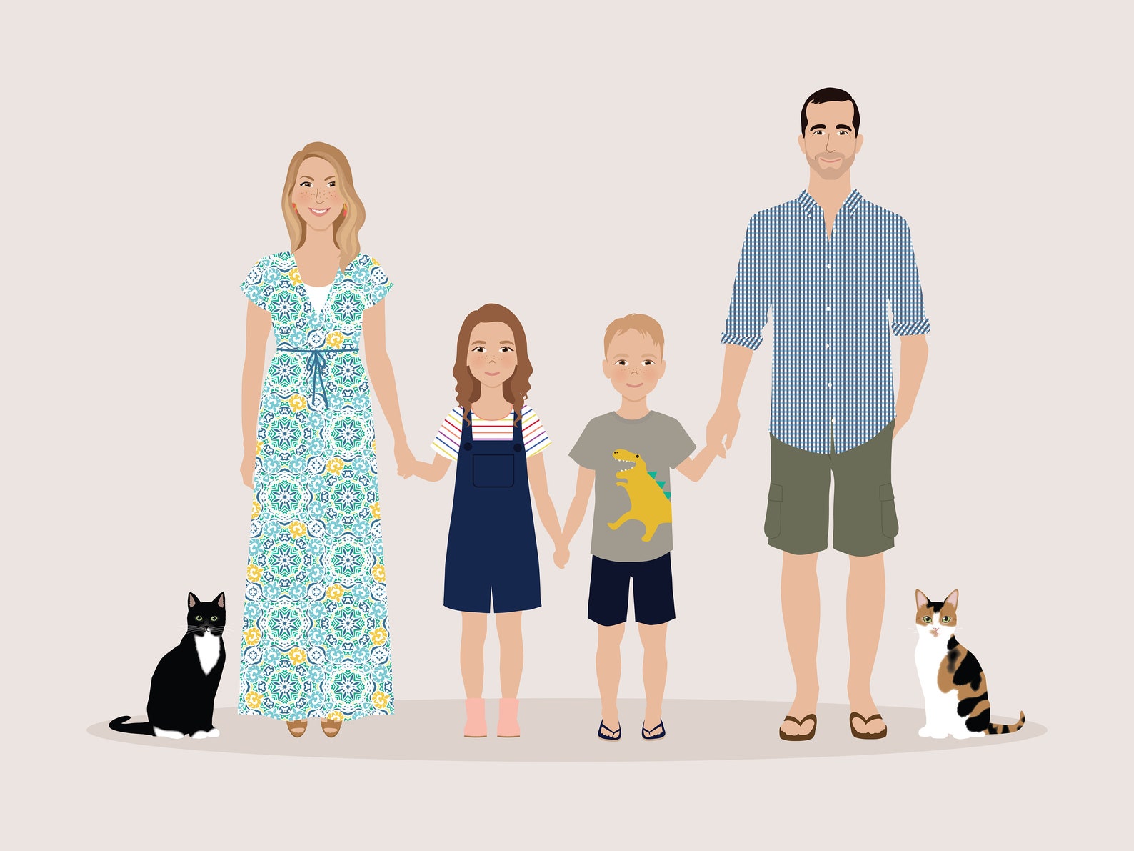 Custom Family Portrait Add Person - Etsy
