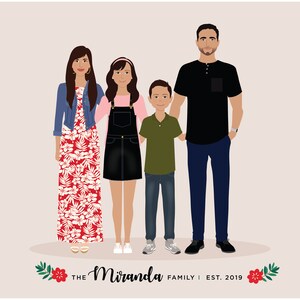 Custom Family Portrait Drawing - Etsy