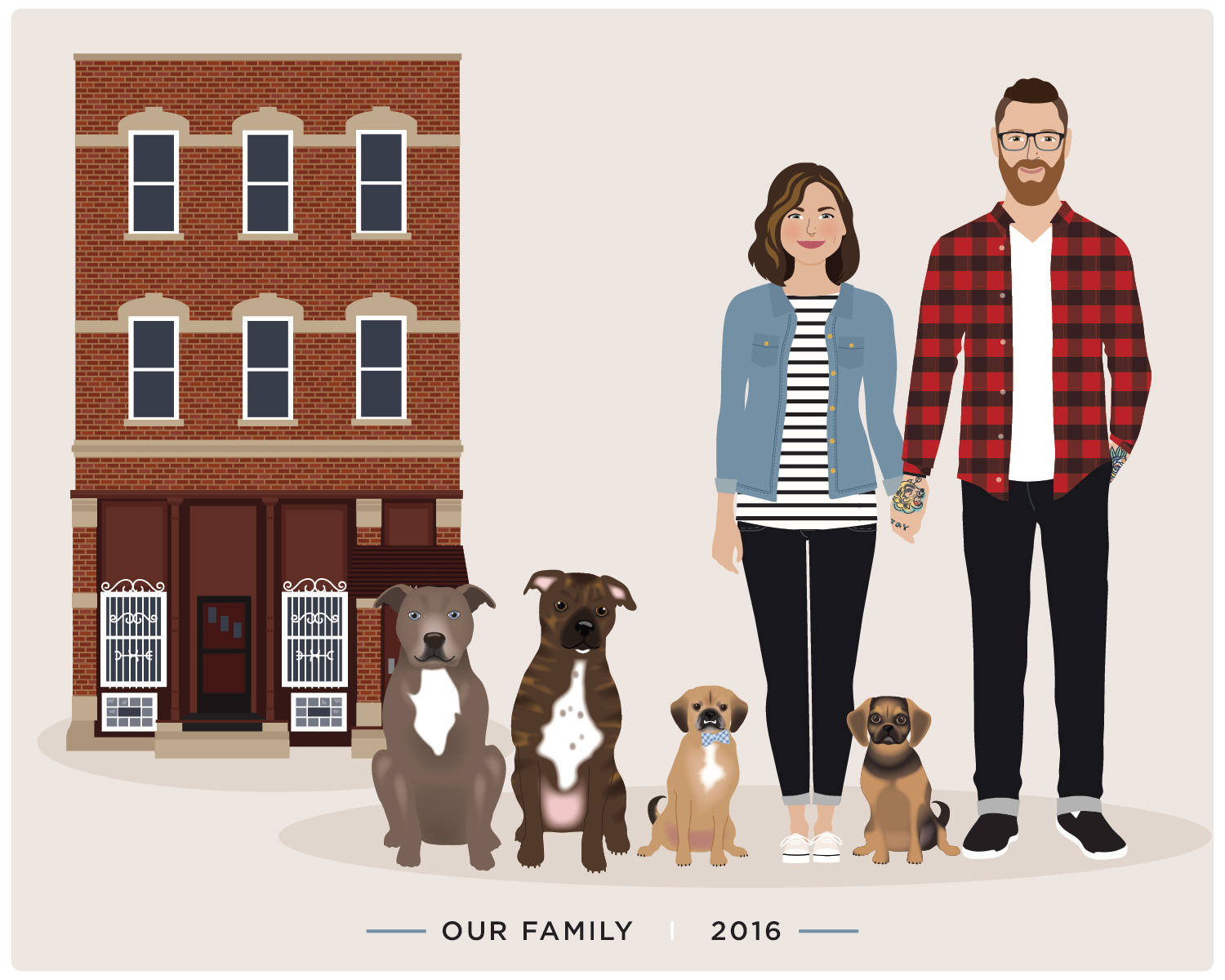 12X16 Size Upgrade for Custom Family Portrait | Etsy