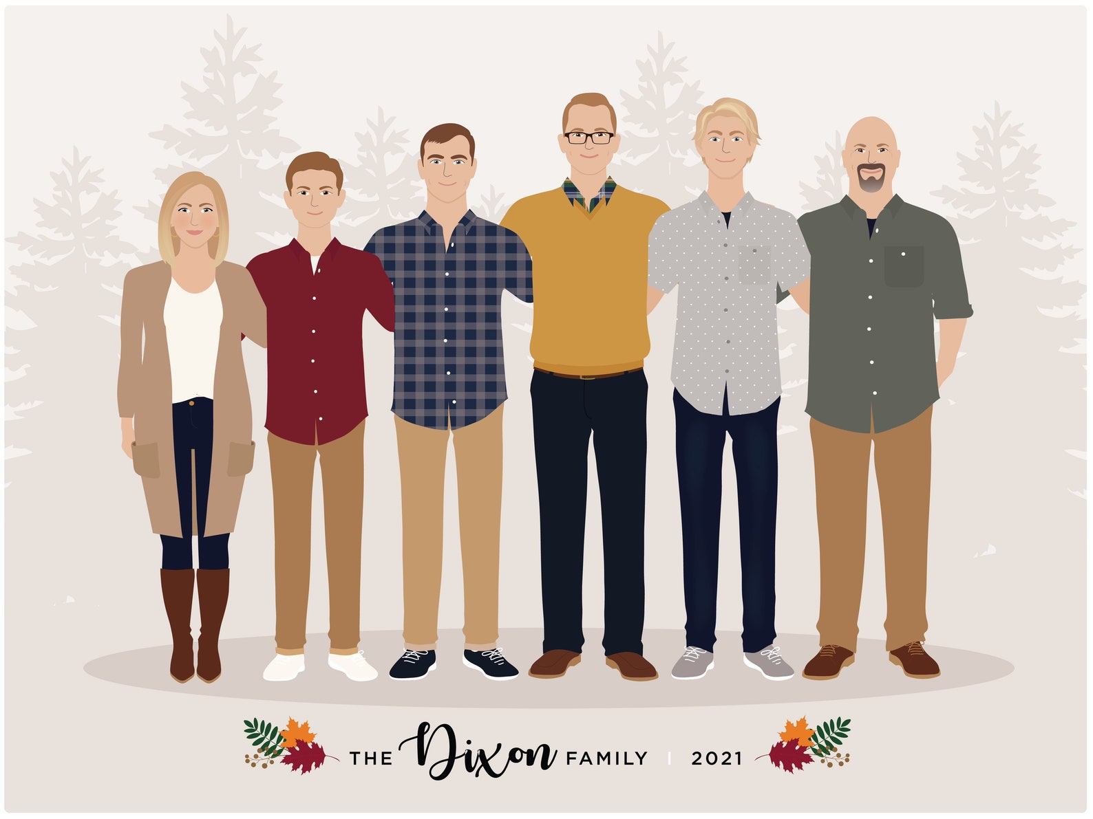 Custom Family Portrait - Etsy