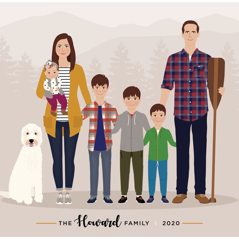 Custom Family Portrait - Etsy
