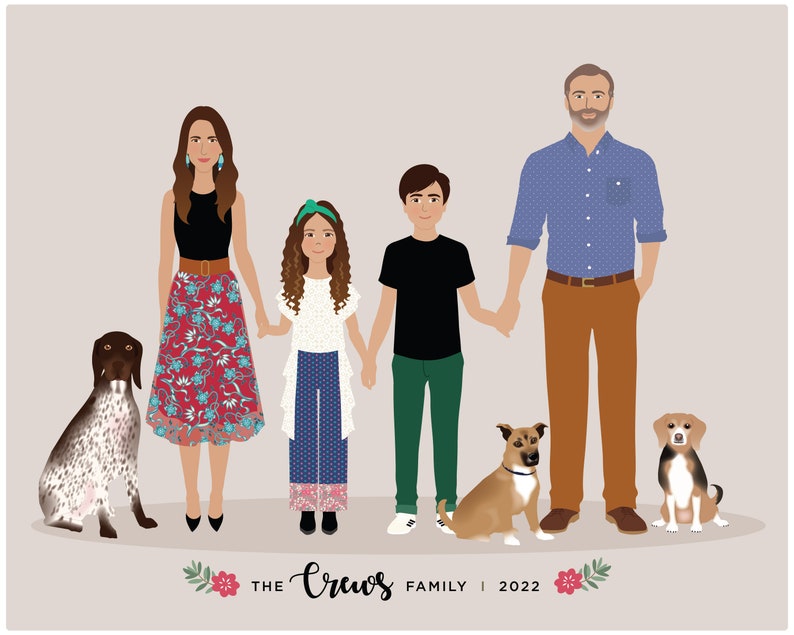 12X16 Size Upgrade for Custom Family Portrait - Etsy