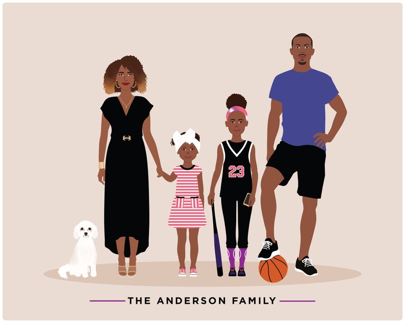 Custom Family Portrait Additional Person - Etsy