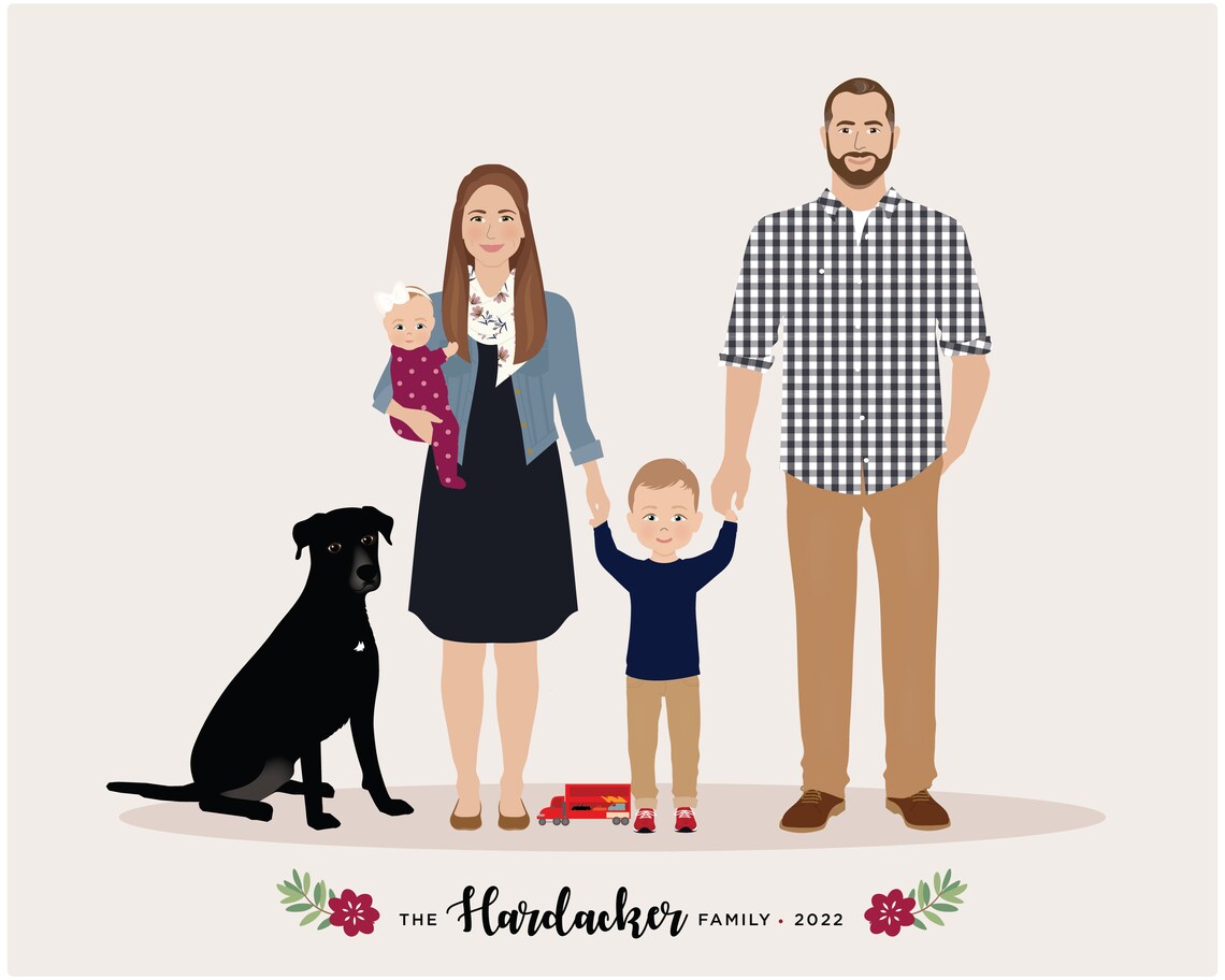 Custom Family Portrait - Etsy